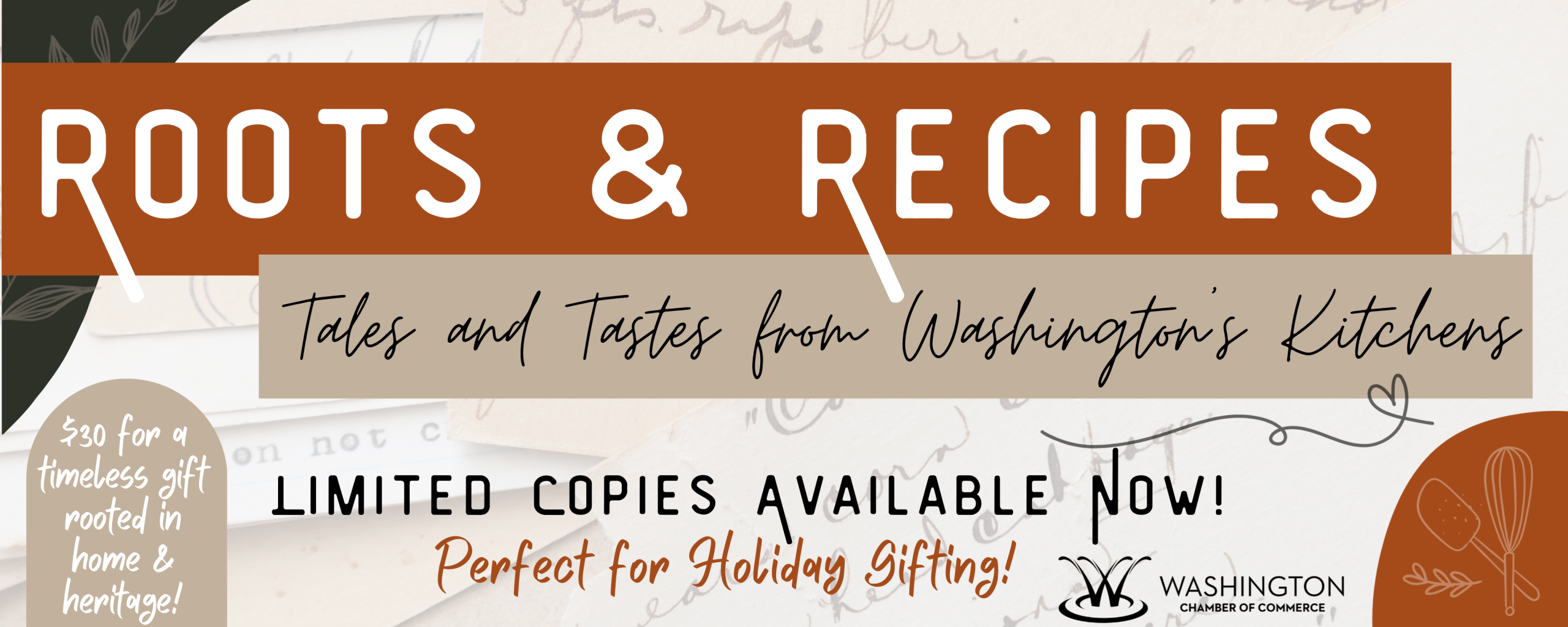 Roots & Recipes Community Cookbook - Washington Chamber Of Commerce
